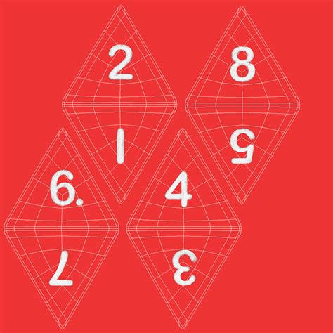 다면체 주사위 세트 레드 3d 모델 29 3ds Ma Obj Max C4d Free3d