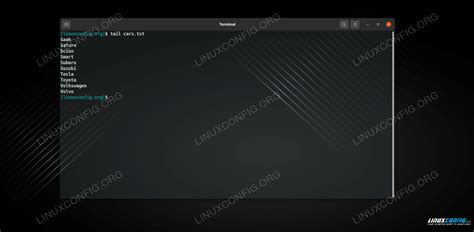 tail command in linux with examples linux command line tutorial