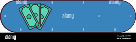 Blue Slider Switch With Dollar Bills Stack Symbol On Off And Control
