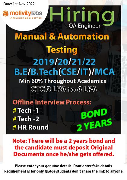 Re Motivity Labs Btechbemca 2019202122 Qedge Technologies