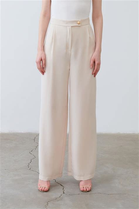 Rina Crepe Palazzo Pants Stone