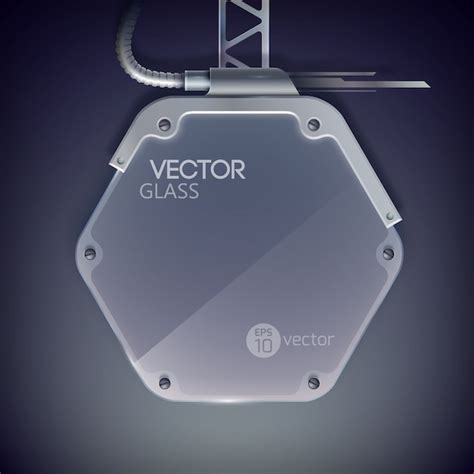 Технологии стеклянные шестиугольные баннеры | Бесплатно векторы