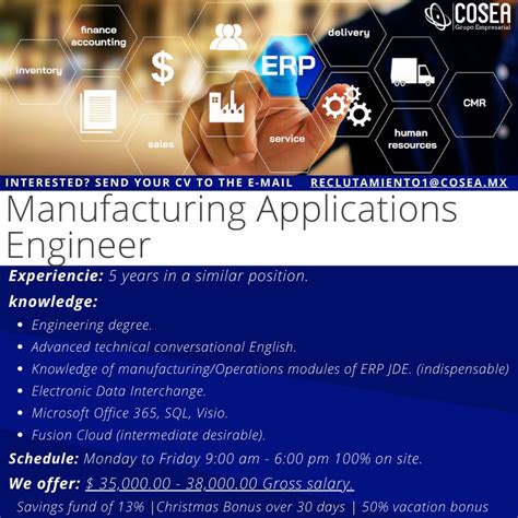 Grupo Empresarial Cosea On Linkedin You Have A Great Command Of Jde Erp System Then This Job