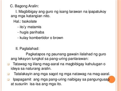 Lesson Plan Pang Uring Panlarawan Lesson Plan Pang Uring Panlarawan