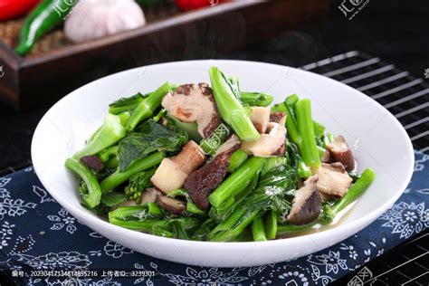 香菇油菜 中国菜系 食品餐饮 摄影素材 汇图网www huitu