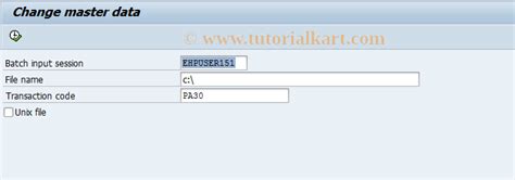 HRPAYHUTR L SAP Tcode Change Master Data
