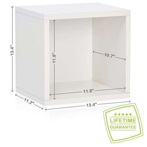 Way Basics Eco Stackable Connect Open Storage Cube And Cubby Organizer White