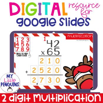 Google Slides X Digit Multiplication Holiday Distance Learning X Digit