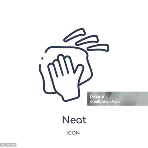 청소 개요 컬렉션에서 선형 깔끔한 아이콘입니다 얇은 선 깔끔한 벡터 흰색 배경에 고립 깔끔한 트 렌 디 한 일러스트 깔끔한에