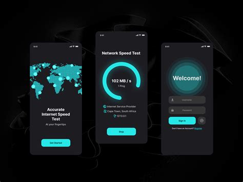 Internet Speed Test App Ui Design By Trishin Rambajan On Dribbble