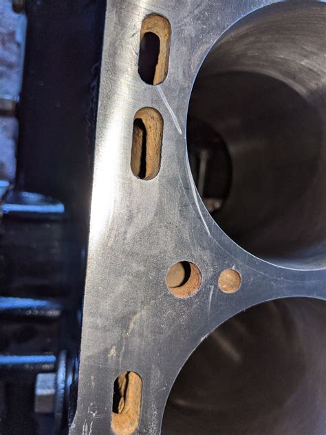 Scratched Engine Block Surface After Machine Work Xk Engine Jag