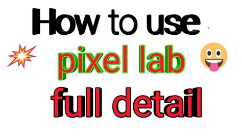 How To Use Pixellabhow To Use Pixel Lab On Androidalways Prasent Youtube