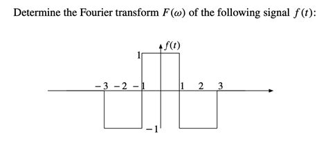 Solved Determine the Fourier transform F ω of the following Chegg