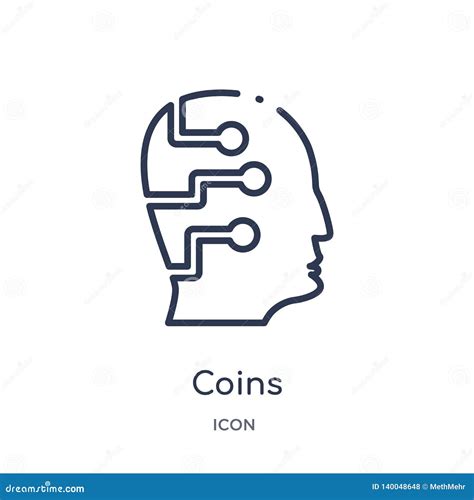 Linear Coins Icon From Artificial Intellegence And Future Technology Outline Collection Thin