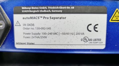 Miltenyi Biotec Automacs Pro Separator