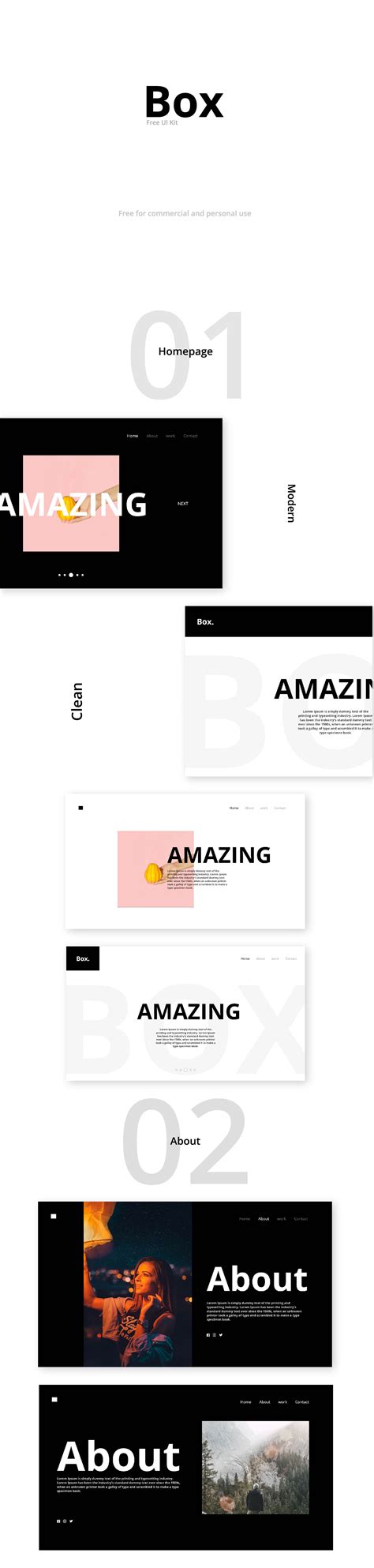 Box UI Kit Free For Adobe XD On Behance