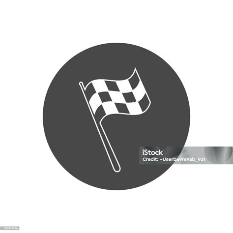 체크 레이싱 플래그 라인 아이콘입니다 플래그 자동 및 모토 경주를 시작합니다 스포츠 카 대회 승리 기호입니다 마무리 우승자 랠리