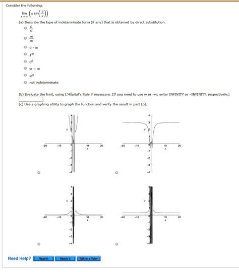 [get Answer] Consider The Following Limx → 0 X Sin 3 X A