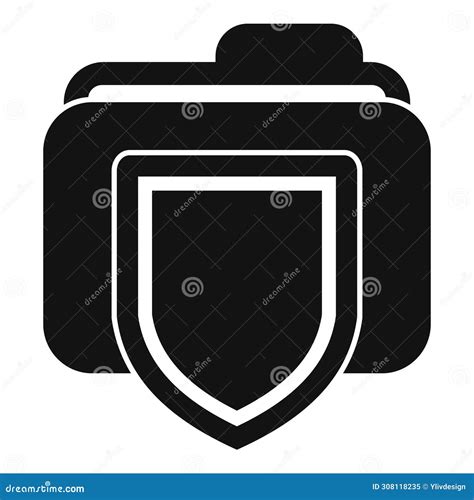 Secured Folder Documents Icon Simple Vector Alarm Crime Stock Illustration Illustration Of