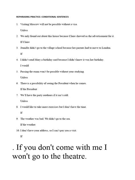 Rephrasing Practice Pdf