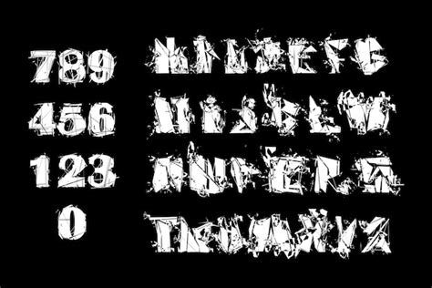 Premium Vector Grunge Creative Vector Textured Alphabet Font Design