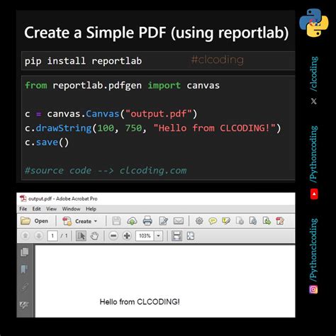python create a simple pdf using reportlab facebook