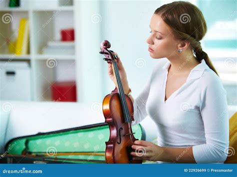 Tuning The Violin Stock Image Image Of Model People 22926699 Tuning The Violin Stock Image Image Of Model People 22926699