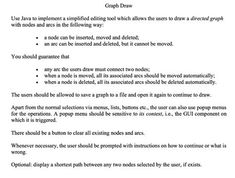 Solved Graph Draw Use Java To Implement A Simplified Editing Chegg Com