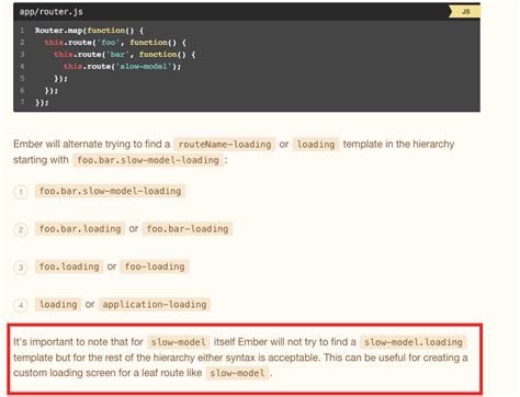 ember js ember loading template never displaying stack overflow