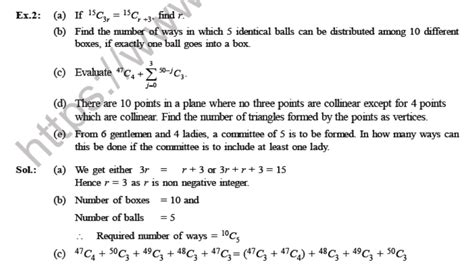 Cbse Class 11 Permutation And Combinations Worksheet F