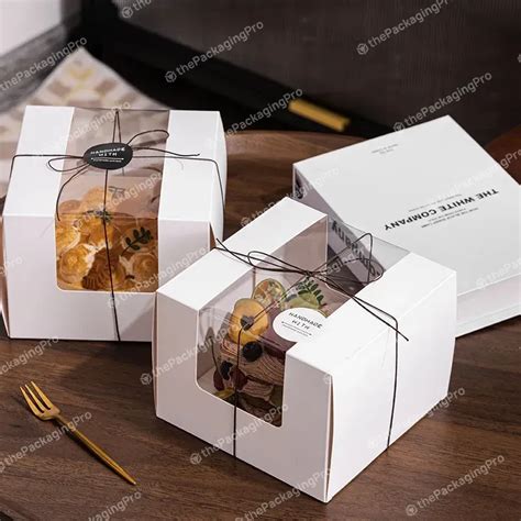 Custom Design White Cake Paper Box Wedding Bakery Cake Packaging Boxes