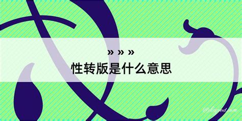 性转版是什么意思 网络流行语 知书词典