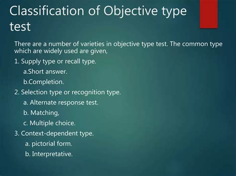 Objective Type Test Pptx
