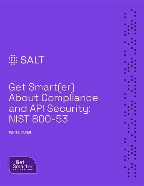 Salt Security Compliance And Api Security Nist 800 53