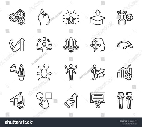 Vector Set Efficiency Line Icons Contains Stock Vector Royalty Free