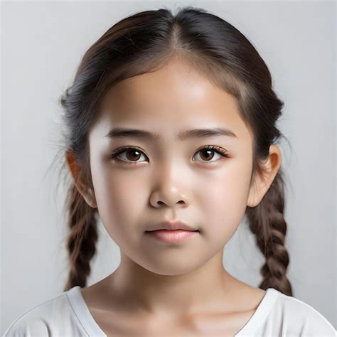 Premium Photo Studio Portrait Of An 8 Years Old Thai Girl With