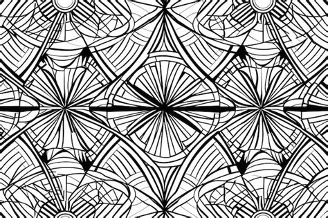 Premium Ai Image Black And White Seamless Pattern With A Pattern Of
