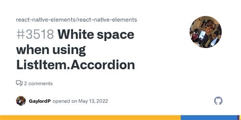 White Space When Using Listitemaccordion · Issue 3518 · React Native Elementsreact Native