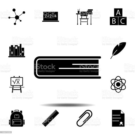 책 아이콘입니다 Ui 및 Ux 웹 사이트 또는 모바일 응용 프로그램에 대한 교육 세트 아이콘의 간단한 글리프 벡터 요소 0명에 대한 스톡 벡터 아트 및 기타 이미지 Istock