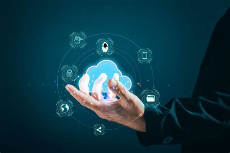 Man Holding Cloud Computing Diagram Show On Hand Data Storage Cloud Technology Secure Backup