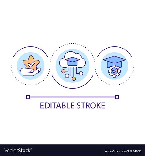 Electronic Learning Loop Concept Icon Royalty Free Vector