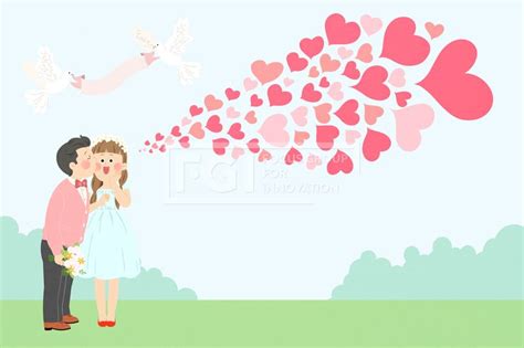 Spai214 프리진 일러스트 웨딩 결혼식 이벤트 스몰웨딩 결혼 커플 부부 결혼식장 전신 사람 캐릭터