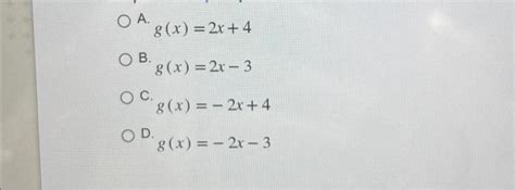 Solved Write A Function G Whose Graph Represents The