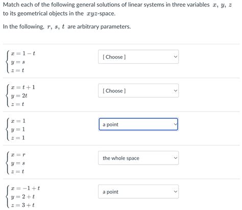 Solved Match Each Of The Following General Solutions Of
