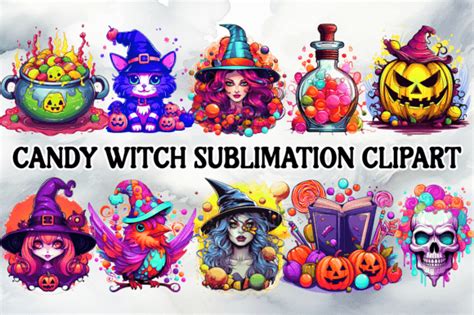 Candy Witch Sublimation Clipart Graphic By Naznin Sultana Jui