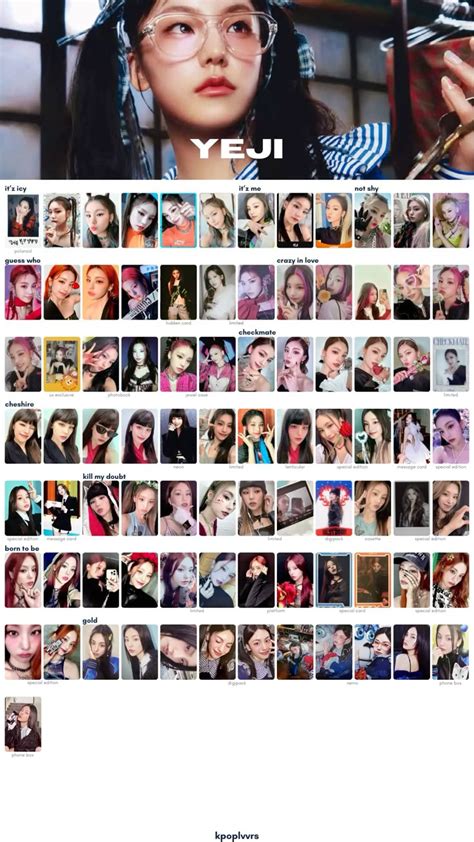 yeji itzy template Танцевальные вечеринки Карта Картонки