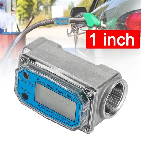 Jual Digital Flowmeter Turbine Alat Ukur Aliran Minyak Electric Fuel Meter LCD Turbin Digital