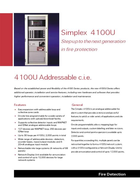 Simplex 4100u 4100u Addressable C I E Pdf Input Output Computer Hardware