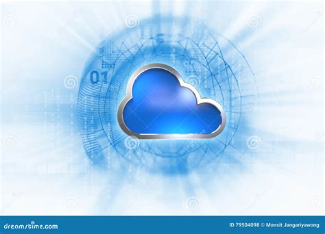 Cloud Computing System Abstract Technology Background Stock Illustration Illustration Of