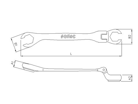 Flexible Flare Nut Wrench 8 Sonic Equipment